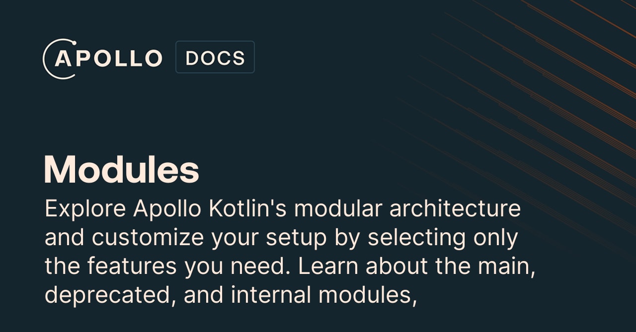 Modules - Apollo GraphQL Docs Modules - Apollo GraphQL Docs